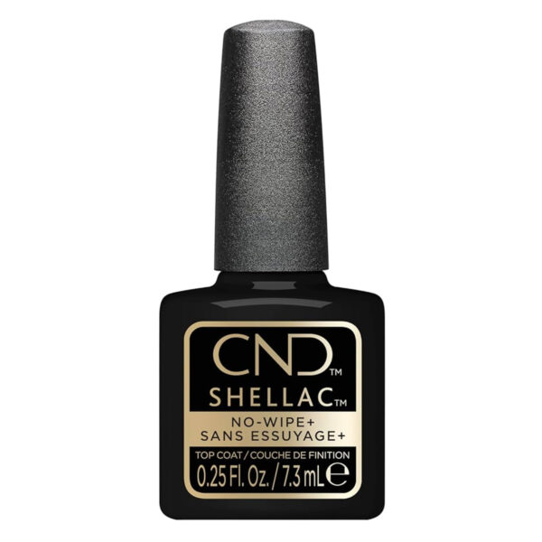 Top Coat CND Shellac No Wipe – Finition miroir & chrome